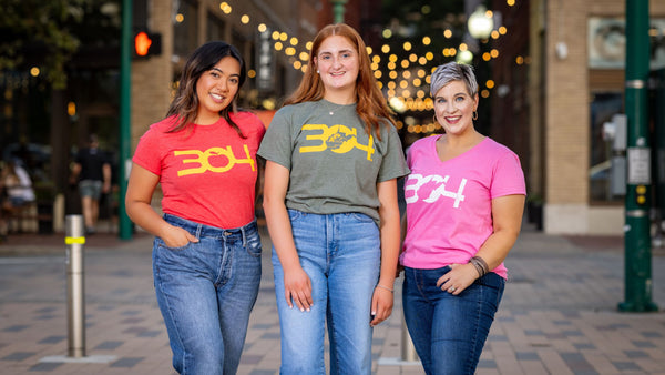 my304 | The West Virginia 304 Area Code Apparel Collection